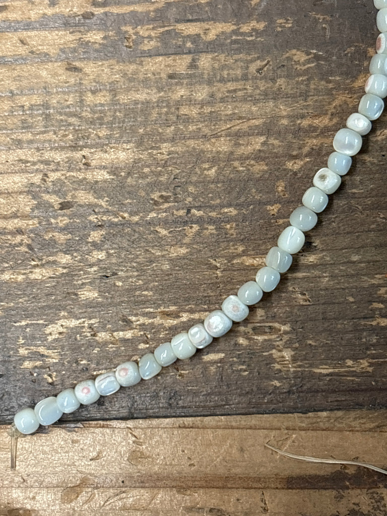 White Troca Shell Mini Cube Strand – California Hula Center