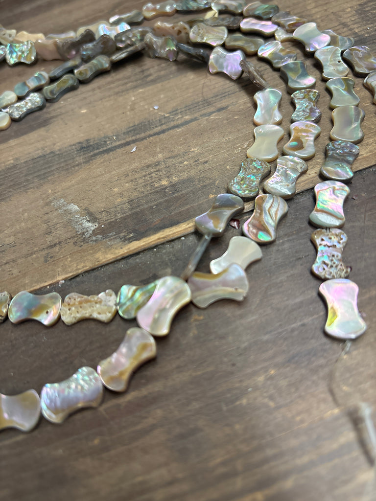 Abalone Paua Dog Bone Shaped Shell Strand – California Hula Center