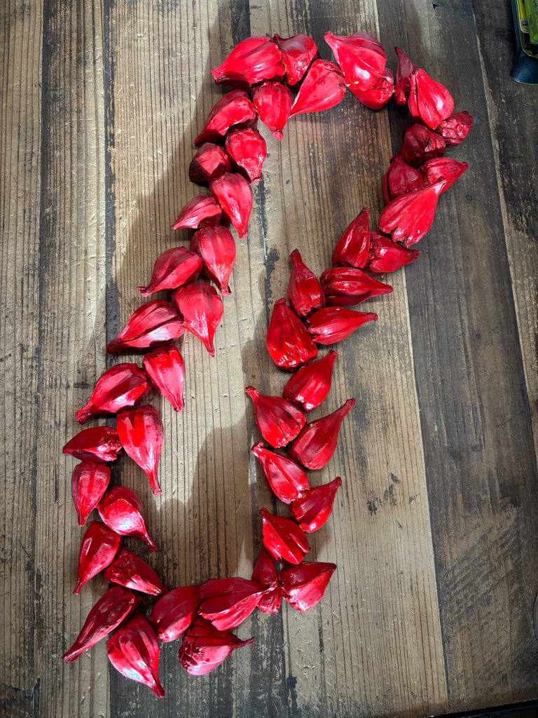 Samoan Ula Fala Red Lei – California Hula Center