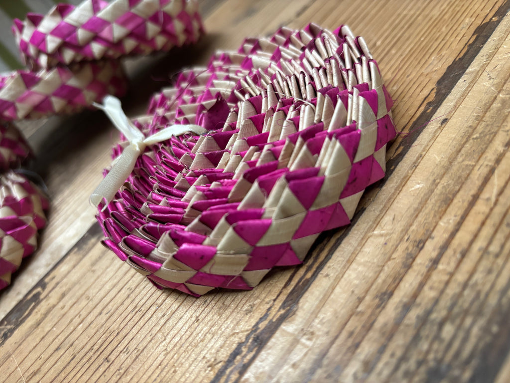 Bleached Buri Ricrac 2-toned Weave- Fuchsia- 5 yard roll – California ...