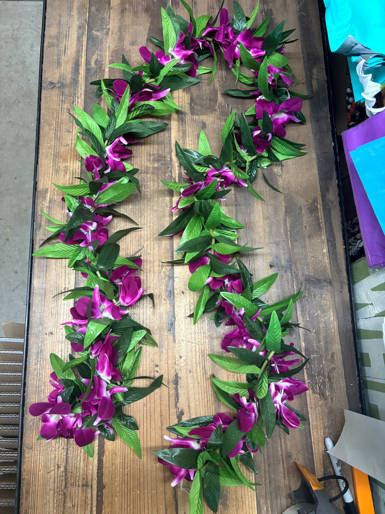 Maile Orchid Open Long Lei – California Hula Center