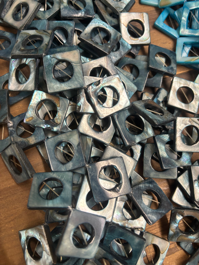 Mermaid Water Blue Square Shell Strand – California Hula Center