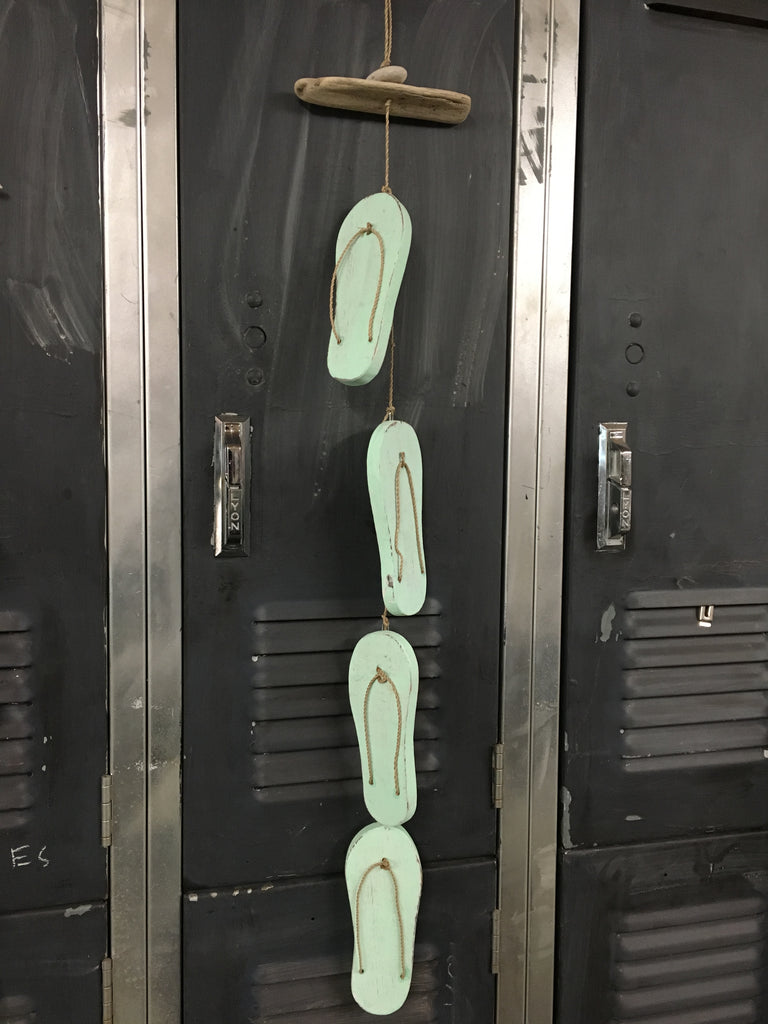 Wooden Slippah with Driftwood Garland – California Hula Center