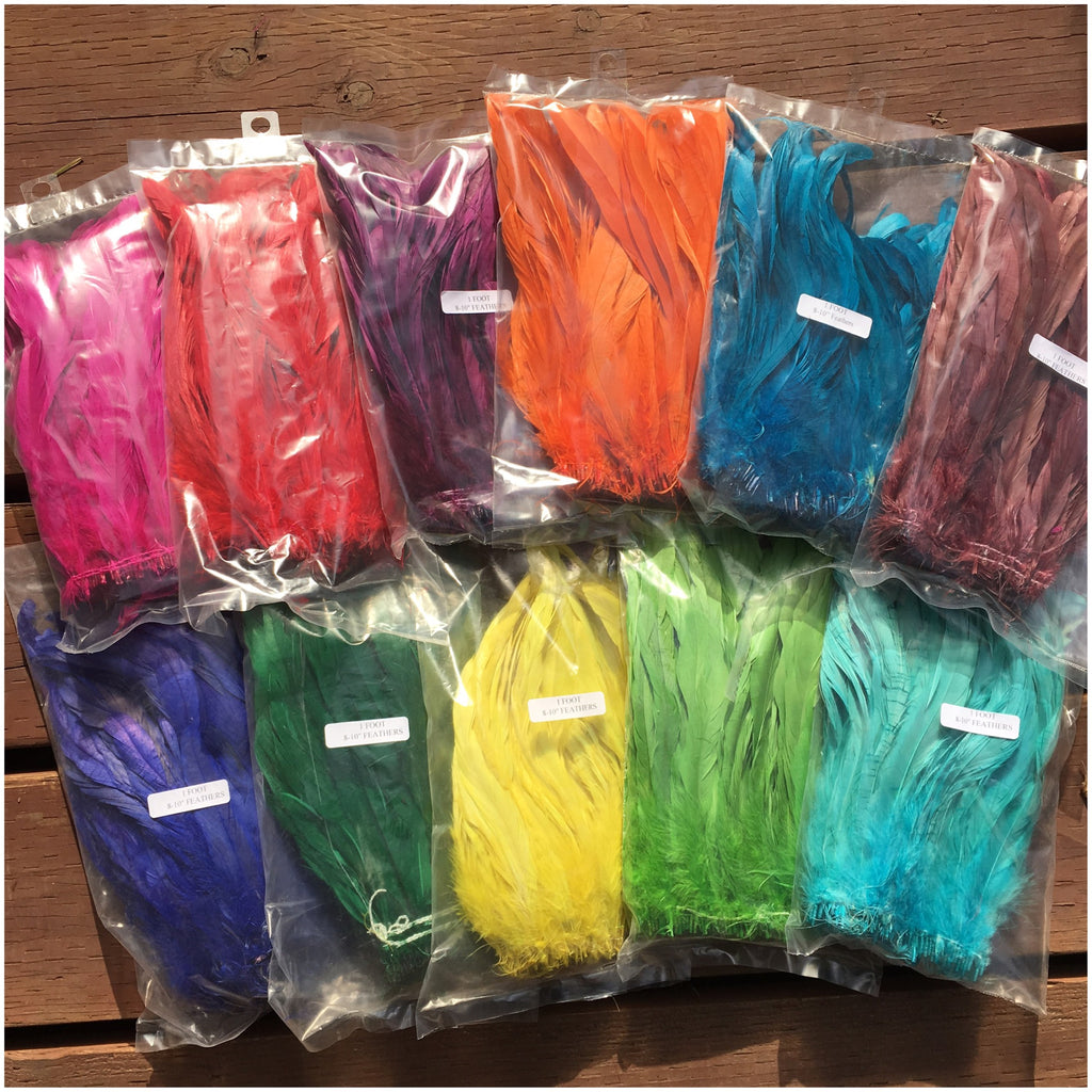 Rooster Tail Feathers 7-10" long – California Hula Center