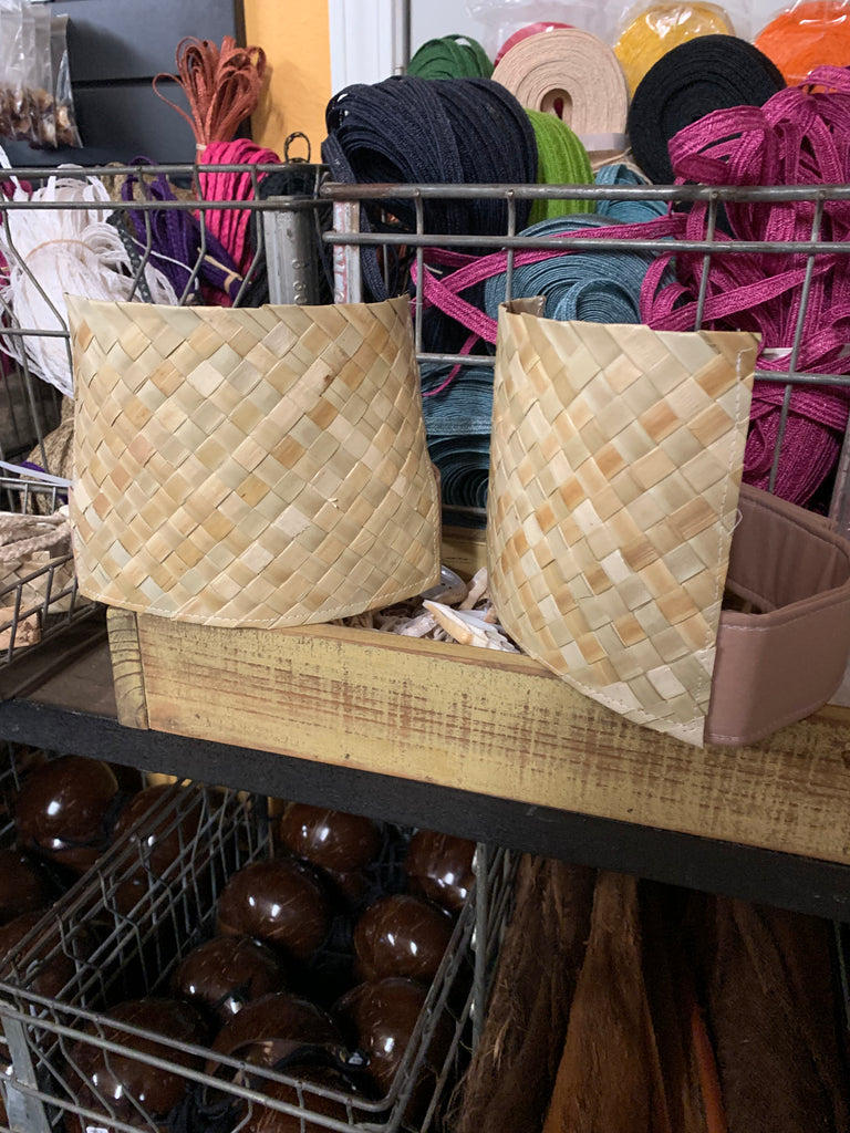 Woven Lauhala Headpiece Base with front panel – California Hula Center